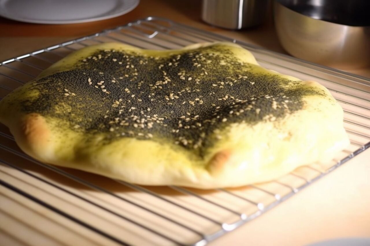 Delicious Middle Eastern Cheese and Zaatar Flatbread