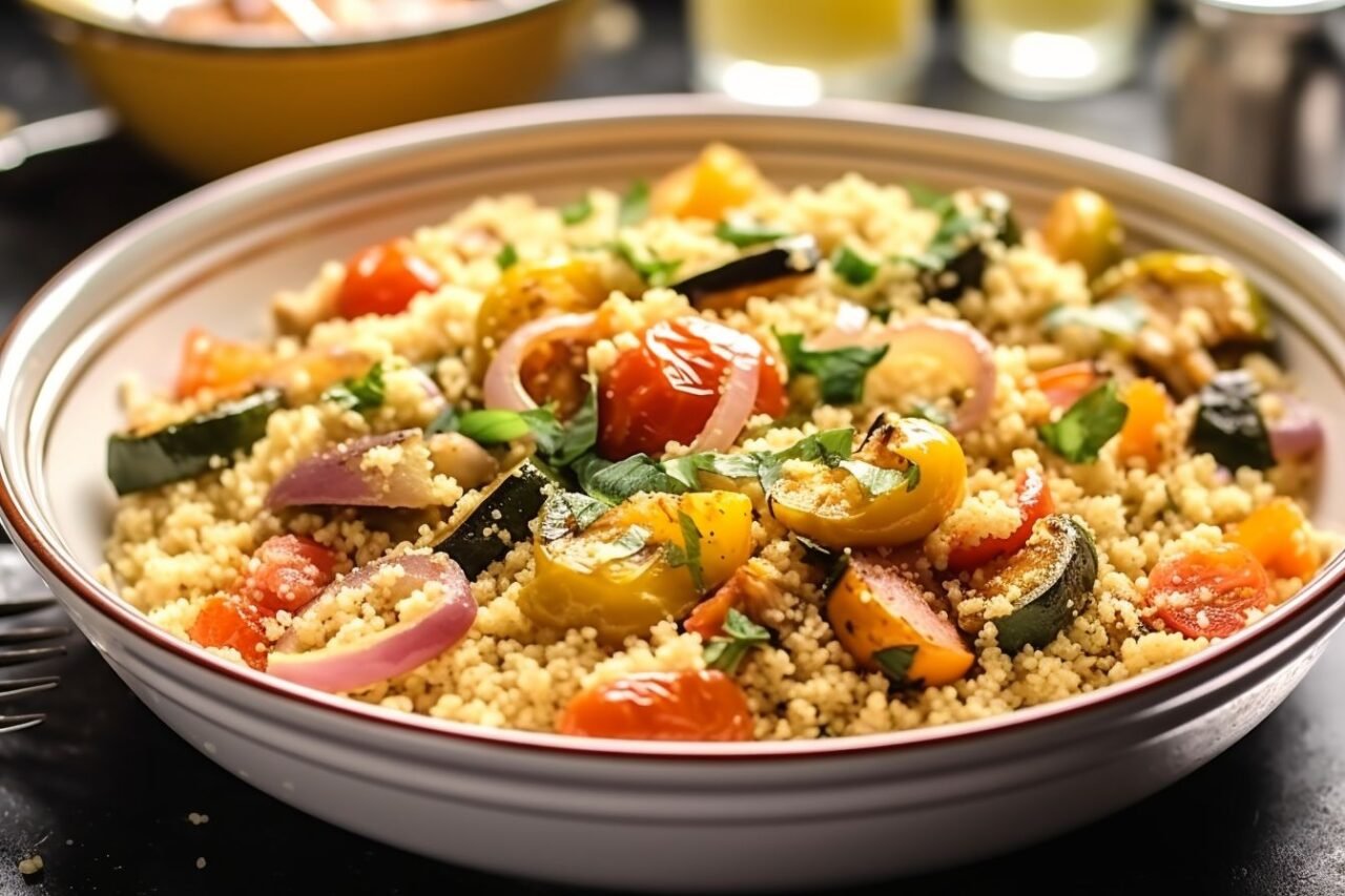Fluffy Couscous with Roasted Vegetables - Middle Eastern Recipes