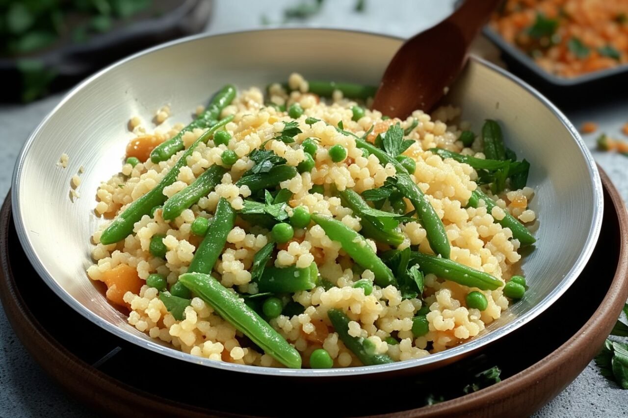 Couscous with Green Beans: A Simple and Delicious Recipe - Middle ...